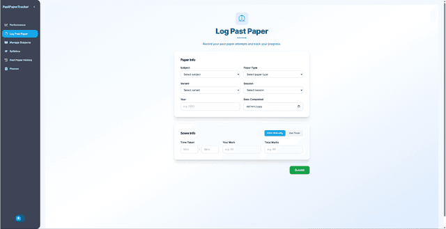 PastPaperTracker - Track Your Past Papers, Master Your Exams